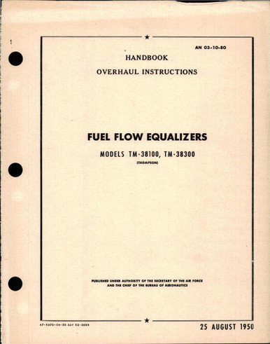 Overhaul Instructions for Fuel Flow Equalizers - Models TM-38100 - TM ...