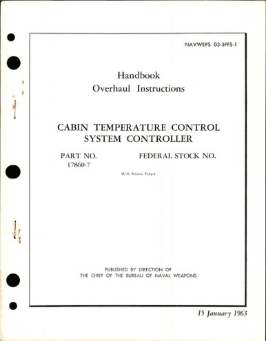 Overhaul Instructions for Cabin Temperature Control System Controller ...