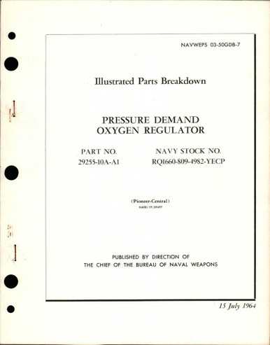 Illustrated Parts Breakdown for Pressure Demand Oxygen Regulator - Part ...