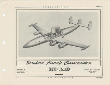 RC-121D Lockheed Warning Star - Standard Aircraft Characteristics ...