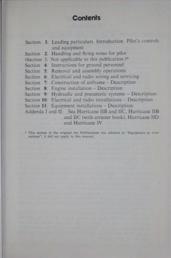 Manual for Hawker Hurricane II, IIA, IIB, IIC, IID, IV and Sea ...