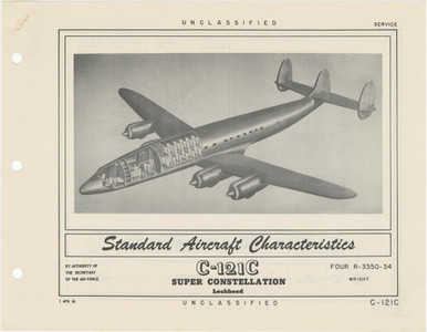 C-121C Lockheed Super Constellation - Standard Aircraft Characteristics ...
