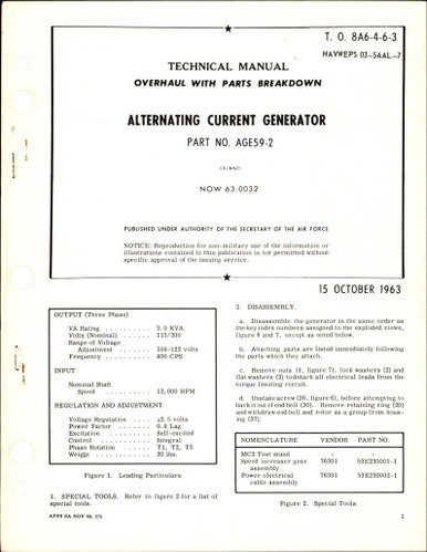 Overhaul with Parts Breakdown for Alternating Current Generator - Part ...