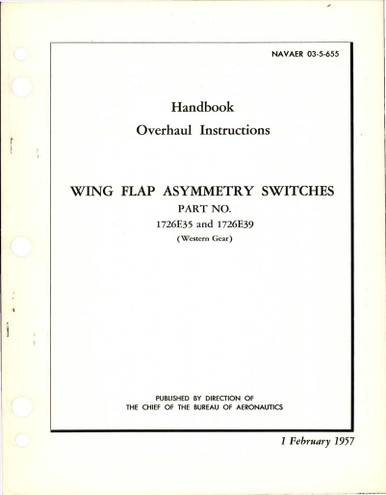 Overhaul Instructions for Wing Flap Asymmetry Switches - Part 1726E35 ...