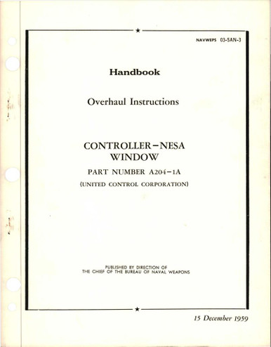 Overhaul Instructions for NESA Window Controller - Part A204-1A ...