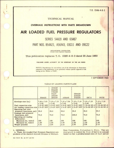 Overhaul Instructions with Parts Breakdown for Air Loaded Fuel Pressure ...