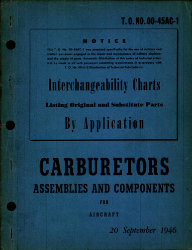 Interchangeability Charts - Carburetors Assemblies and Components for ...