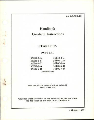 Overhaul Instructions for Starters [aprilmotfwam62] - AirCorps Library