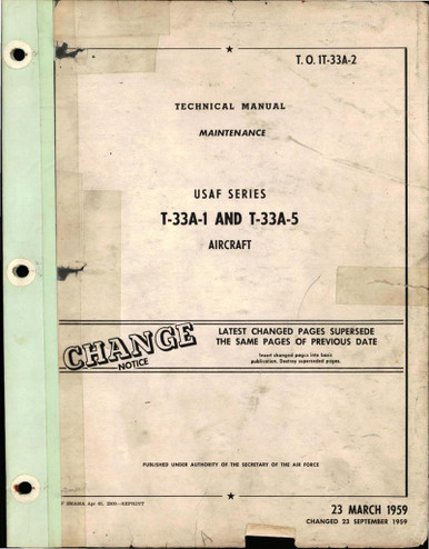 Maintenance Manual for T-33A-1 and T-33A-5 - AirCorps Library
