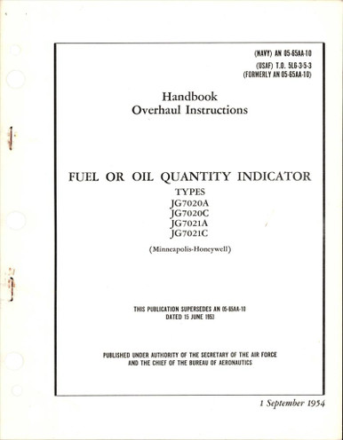 Overhaul Instructions for Fuel or Oil Quantity Indicator - AirCorps Library