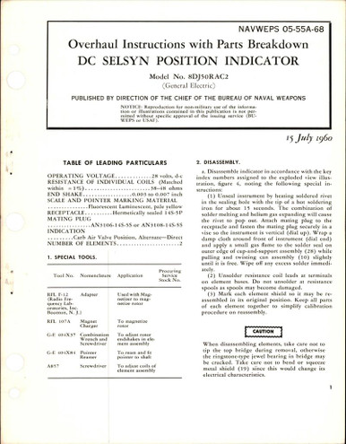 Overhaul Instructions with Parts Breakdown for DC Selsyn Position ...