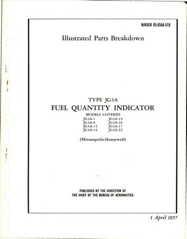 Illustrated Parts Breakdown for Fuel Quantity Indicator - Type JG3A ...