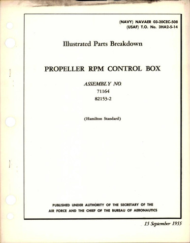 Illustrated Parts Breakdown for Propeller RPM Control Box - Assembly No ...