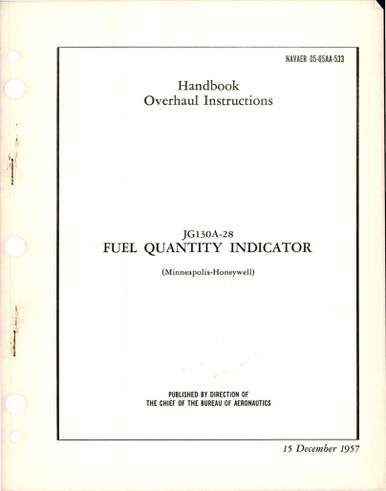 Overhaul Instructions for Fuel Quantity Indicator - JG130A-28 - AirCorps Library