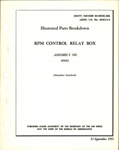 Illustrated Parts Breakdown for RPM Control Relay Box - Assembly 89602 ...