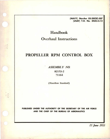 Overhaul Instructions for Propeller RPM Control Box - Assembly 82153-2 ...