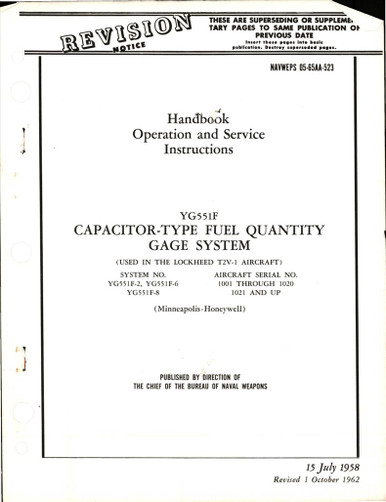 Operation and Service Instructions for Capacitor Type Fuel Quantity ...