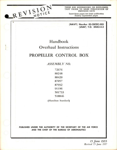 Revision to Overhaul Instructions for Propeller Control Box - AirCorps ...