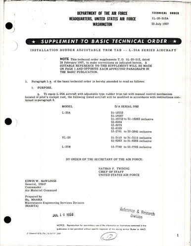 Installation of Rudder Adjustable Trim Tab for L-20A - AirCorps Library