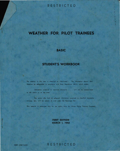Basic Weather for Pilot Trainees, Student's Workbook - AirCorps Library