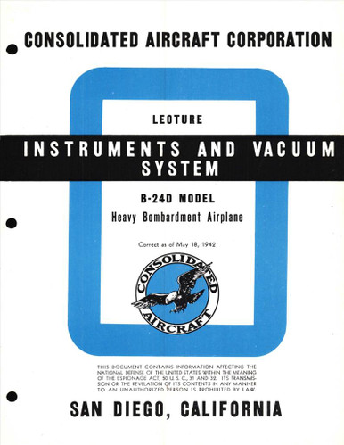 Instruments and Vacuum System Information for the Model B-24D ...