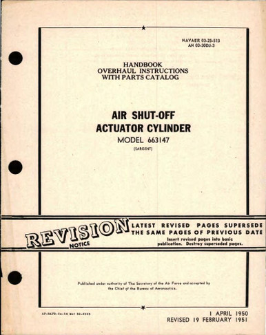 Overhaul Instructions with Parts Catalog for Air Shut-Off Actuator ...