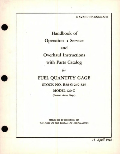 Operation Service and Overhaul Instructions with Parts Catalog for Fuel ...