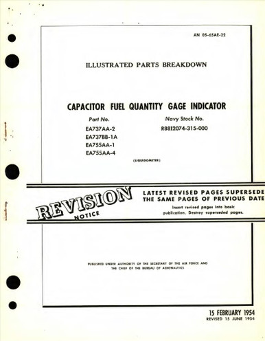 Illustrated Parts Breakdown for Capacitor Fuel Quantity Gage Indicator ...