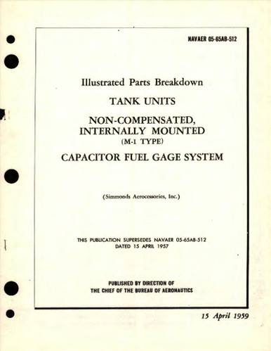 Illustrated Parts Breakdown for Tank Units, Non-Compensated, Internally ...