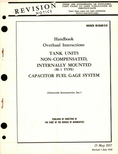 Overhaul Instructions for Tank Units Non-Compensated Internally Mounted ...