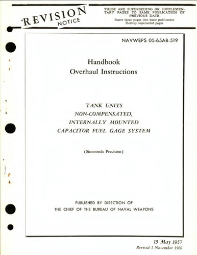 Overhaul Instructions Tank Units Non-Compensated Internally Mounted ...