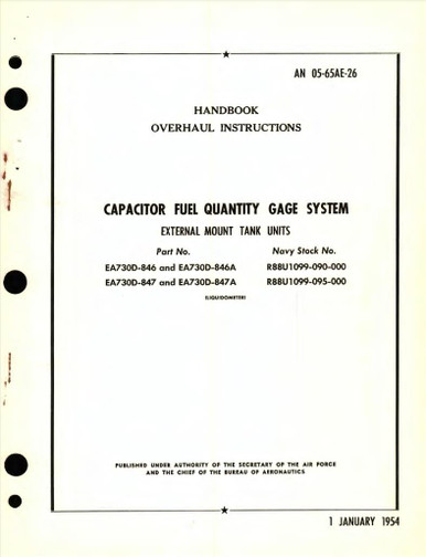 Overhaul Instructions for Capacitor Fuel Quantity Gage System External Mount Tank Units Part No ...