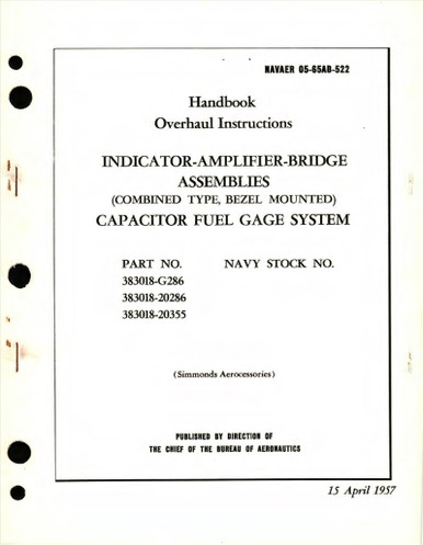 Overhaul Instructions for Indicator - Amplifier - Bridge Assemblies ...