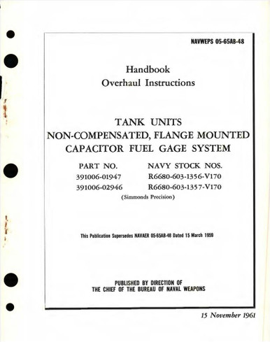 Overhaul Instructions for Tank Units Non-Compensated Flange Mounted ...