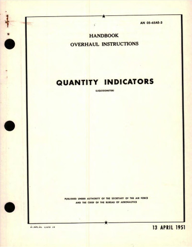 Overhaul Instructions for Liquidometer Quantity Indicators [oct23fmcfwam13] - AirCorps Library