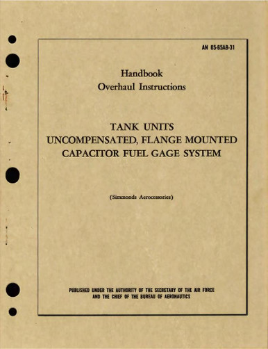 Handbook Overhaul Instructions for Tank Units, Uncompensated, Flange ...