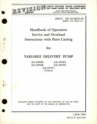 Operation Service and Overhaul Instructions With Parts Catalog for ...