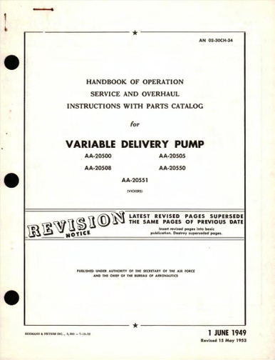 Operation Service and Overhaul Instructions with Parts Catalog for ...