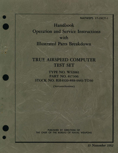 Operation and Service Instructions with Illustrated Parts Breakdown for ...