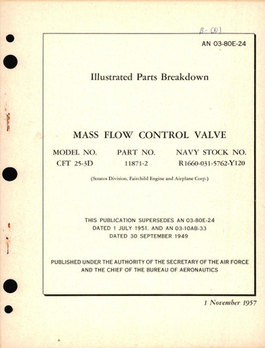Illustrated Parts Breakdown for Mass Flow Control Valve Model No. CFT ...