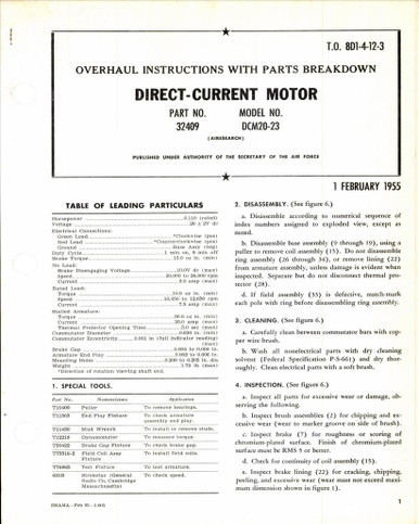 Overhaul Instructions with Parts Breakdown for Direct-Current Motor ...