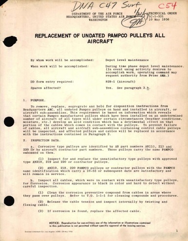 Replacement of Undated Pampco Pulleys All Aircraft - AirCorps Library