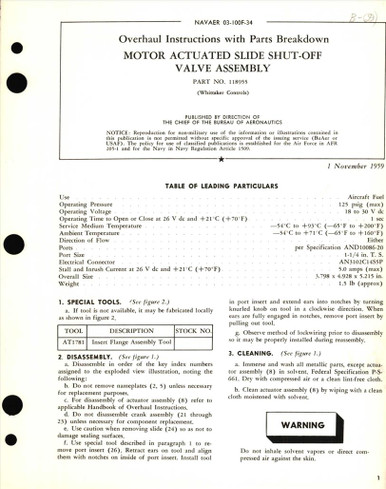 Overhaul Instructions with Parts Breakdown for Motor Actuated Slide ...