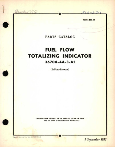 Parts Catalog for Fuel Flow Totalizing Indicator 36704-4A - AirCorps ...