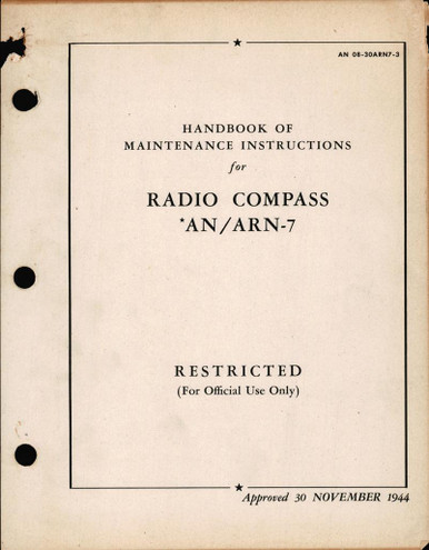 Maintenance Instructions for Radio Compass AN/ARN-7 - AirCorps Library