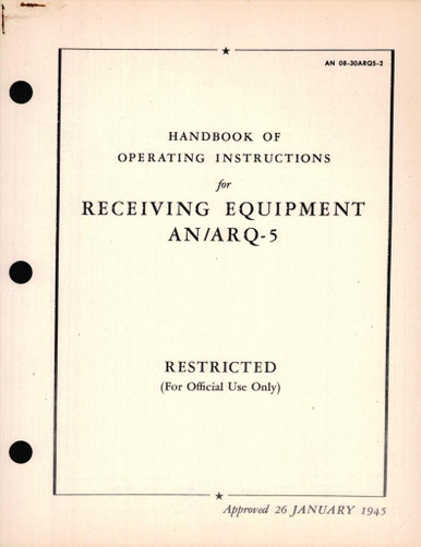 Operating Instructions for Receiving Equipment AN/ARQ-5 - AirCorps Library