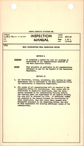 Mail Distribution From Inspection Office - AirCorps Library