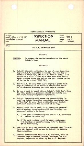 USAF Inspection Tags - AirCorps Library
