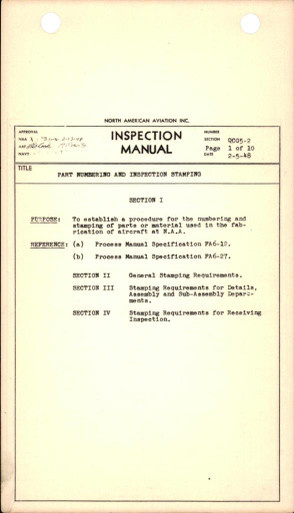 Part Numbering and Inspection Stamps - AirCorps Library