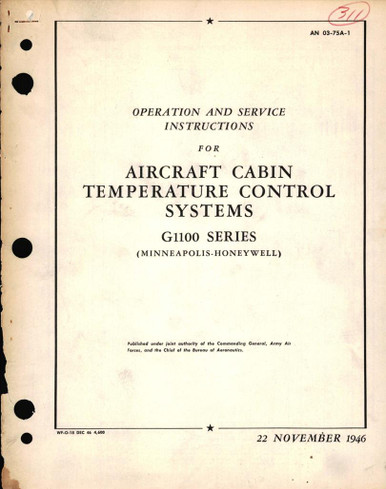 Operation and Service Inst for Aircraft Cabin Temperature Control ...
